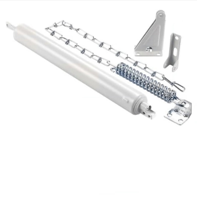 A6213, Pneumatic Lock for Screen Door with Chain, White (0.875-1.25 In ...